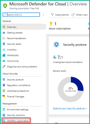 Setting up Automated Threat Response in Microsoft Defender for Cloud ...