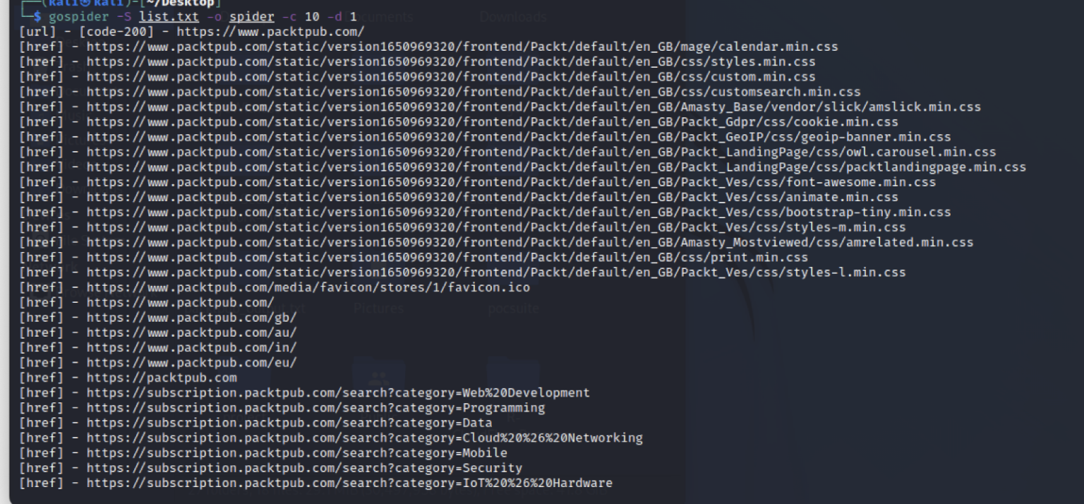 GoSpider – Fast web spider - Packt SecPro